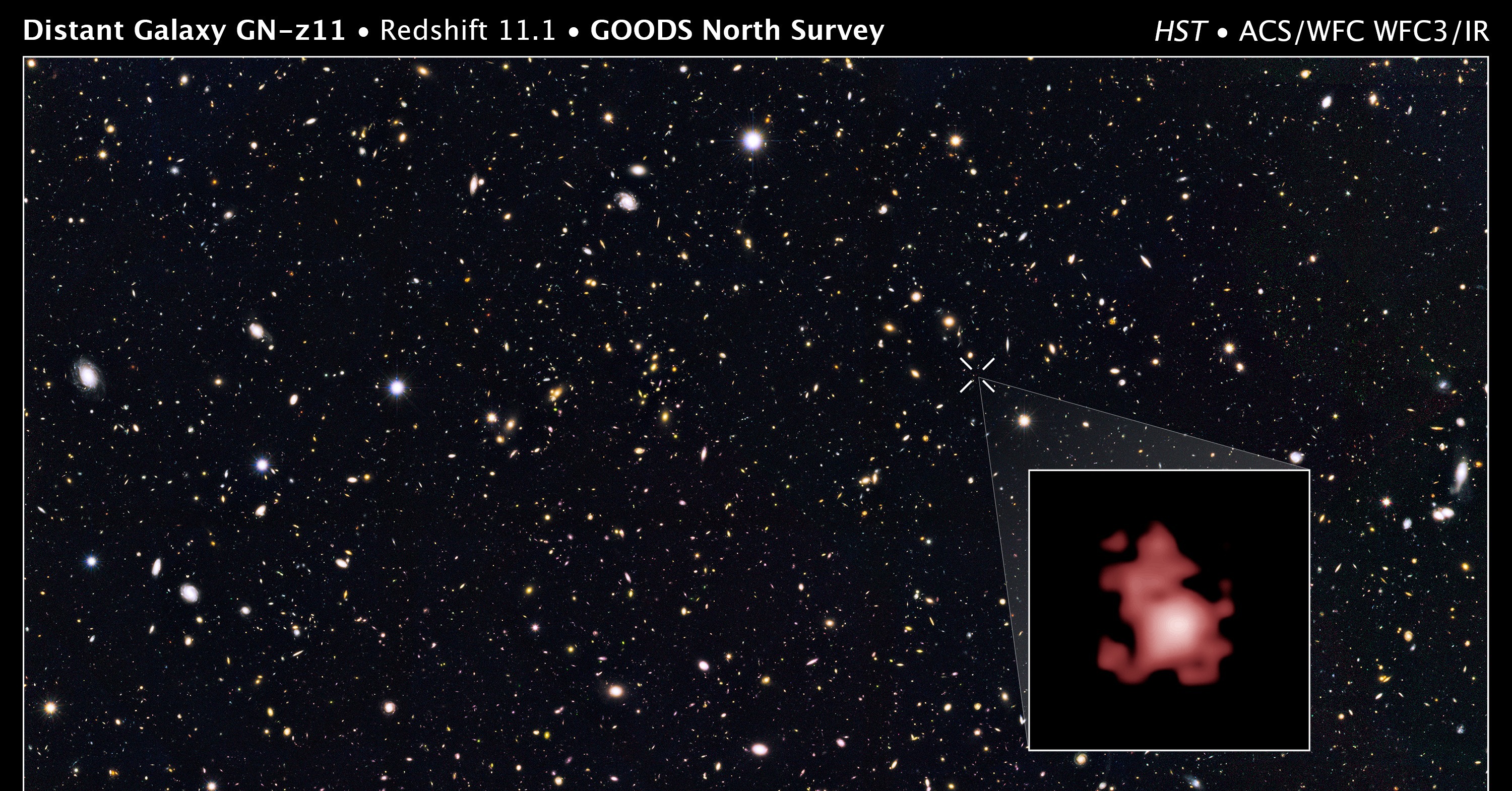 GN-z11 floating among other galaxies. | The Hubble Telescope Spotted a ... GN-z11 floating among other galaxies. | The Hubble Telescope Spotted a ...