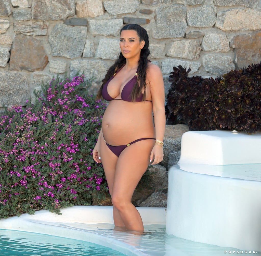 Pregnant Kim Kardashian in a Bikini in Greece | POPSUGAR Celebrity Pregnant Kim Kardashian in a Bikini in Greece | POPSUGAR Celebrity