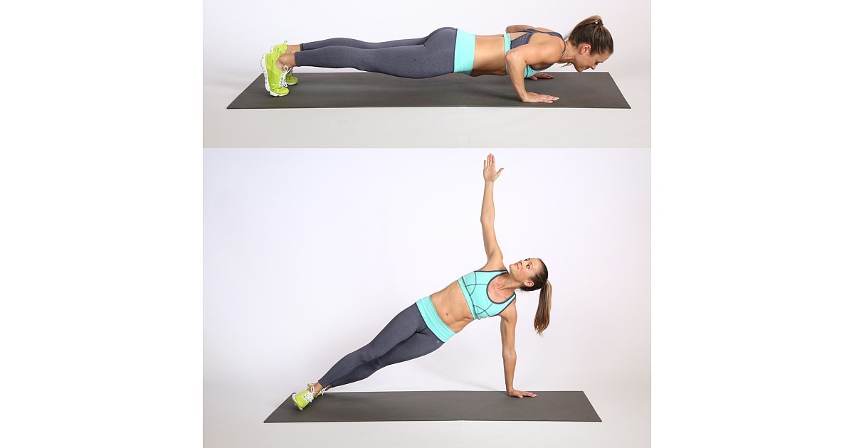 Push-Up Rotation | This 7-Minute Workout Targets Belly Fat | POPSUGAR ...