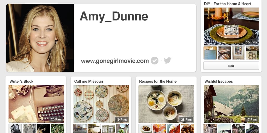 Gone Girl Amy Dunne's Pinterest Page | POPSUGAR Entertainment