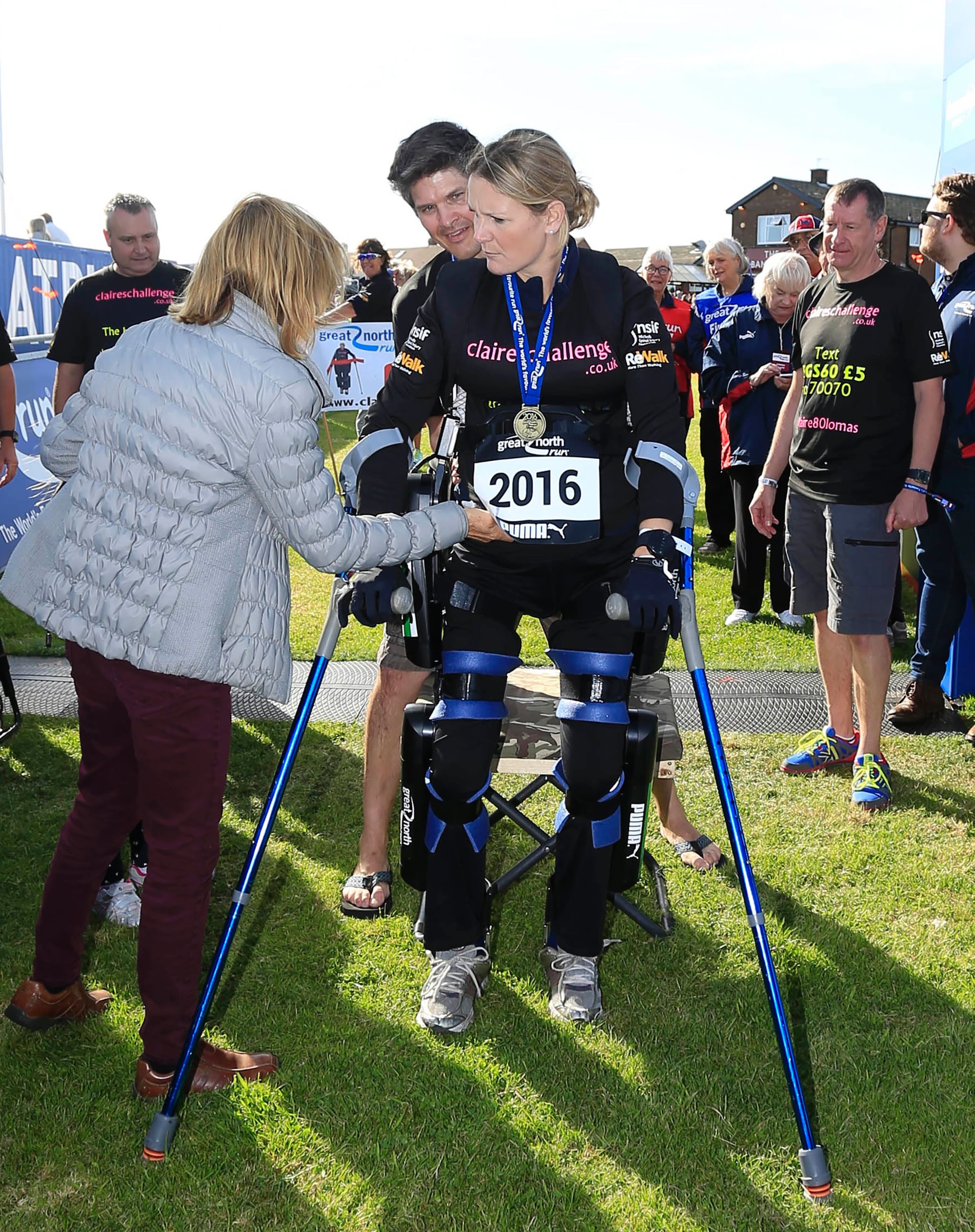 Claire Lomas Completes Great North Run in Bionic Suit | POPSUGAR Fitness