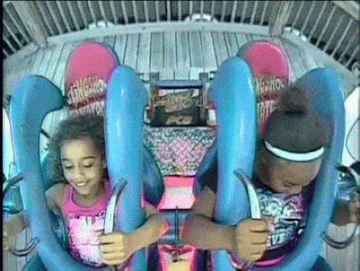 Two Girls Freak Out on Slingshot Ride | POPSUGAR Family